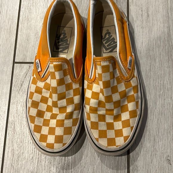 Vans | Shoes | Classic Orange Vans Slip On | Poshmark
